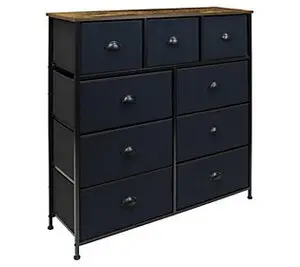 SORBUS 9 Drawers Chest Dresser Barn Wood - One-color