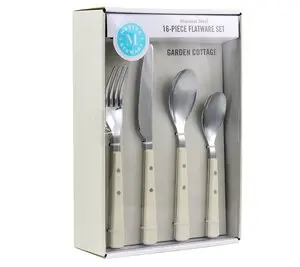 MARTHA STEWART 16-piece Garden Cottage Flatware Set - One-color