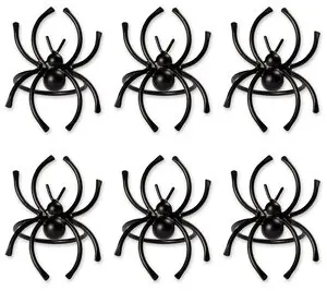 DESIGN IMPORTS Spider Napkin Ring Set Of 6 - One-color
