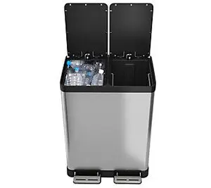 ITOUCHLESS Softstep 16-gallon Dual-compartment Trash Can