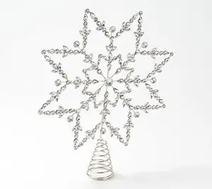 MARTHA STEWART Jeweled Snowflake Tree Topper