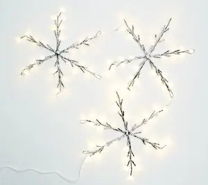 BETHLEHEM LIGHTS As Is   Metallic Litsnowflakes - One-color