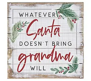 SINCERE SURROUNDINGS Santa Or Grandma Brings Pallet Decor Since E Surroundings - One-color