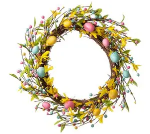 GLITZHOME Easter Egg Wreath - One-color