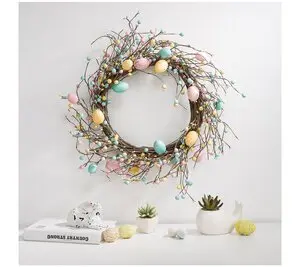 GLITZHOME Easter Egg Wreath