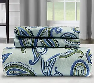 SUPERIOR Cotton Flannel Paisley Duvet Cover Set, Full/queen - One-color