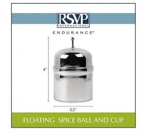 RSVP Stainless Steel Floating Tea Infuser With P