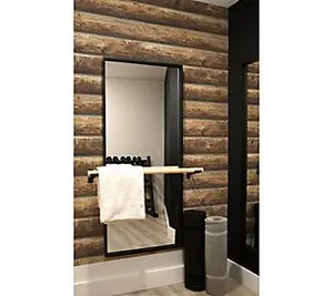 NEXTWALL Log Cabin Peel And Stick Wallpaper Rol L