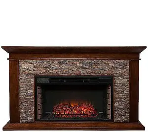 QVC Liam Electric Fireplace - One-color