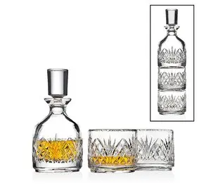 GODINGER Four Piece Dublin Stacking Glass Decan Ter Set - One-color