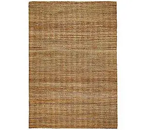 OX BAY TRADING CO. Ox Bay 5' X 7'9' Jute And Chenille Brown Plaid Area Rug - One-color