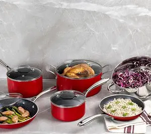 GRANITESTONE 10-piece Nonstick Cookware Set In D