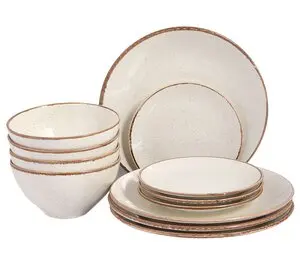 PORLAND Seasons 12-piece Porcelain Dinnerware S Et - One-color