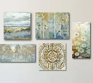 COURTSIDE MARKET Golden 5 Piece Canvas Set - One-color