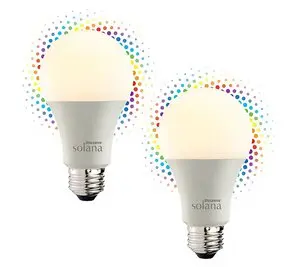 BULBRITE Solana Smart Led Light Bulb A19 Color Hanging, 2pk - One-color