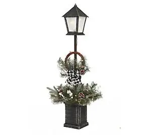 GERSON INTERNATIONAL 4ft Pine Lantern Pole Porch Tree With 40 Lights Gerson Co - One-color
