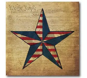 COURTSIDE MARKET Flag Star I 16' X 16' Canvas - One-color