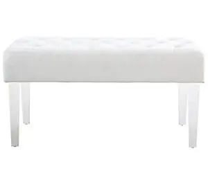 LINON Home Abbey Acrylic Leg Bench