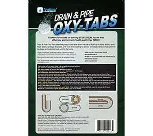 ECONOW 15 Drain & Pipe Oxy-tabs Buildup & Draincleaner