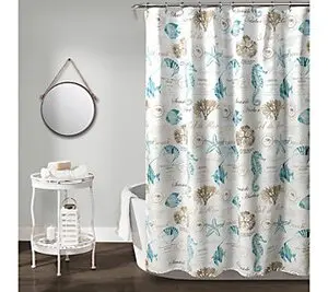 LUSH DECOR Harbor Life 72' X 72' Shower Curtain Lush De Cor - One-color