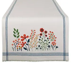 DESIGN IMPORTS Flower Garden Table Runner 14' X 108 - One-color