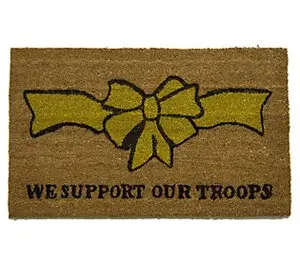 NATURE MATS BY GEO Support Our Troops Doormat With Pvc Backing - One-color