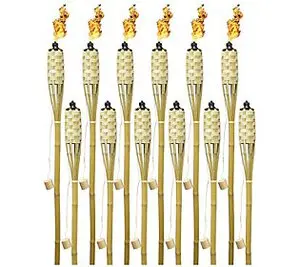 MATNEY Extra Long Bamboo Torches 12 Pack - One-color