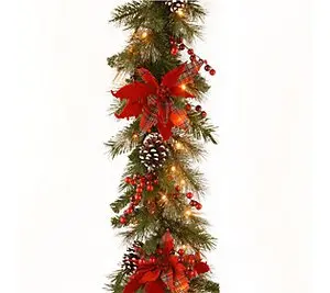 NATIONAL TREE COMPANY 9' Tartan Plaid Garland - One-color