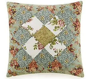 MODERN HEIRLOOM Olivia Patchworks Square Pillow - One-color