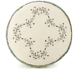 MODERN HEIRLOOM Olivia Embroidered Round Pillow - One-color