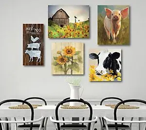COURTSIDE MARKET Farm & Sunflower 5-piece Canva S Set - One-color