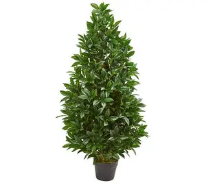 NEARLY NATURAL 4' Bay Leaf Artificial Topiary Tree Nearly N Atural - One-color