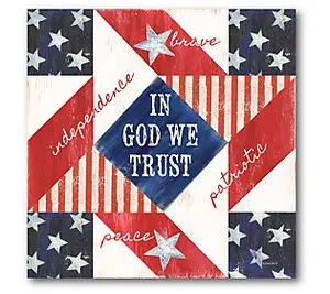 COURTSIDE MARKET Patriotic 24' X 24' Canvas - One-color