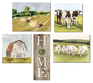 COURTSIDE MARKET Spring Farm 5-piece Canvas Set - One-color