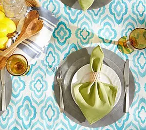 DESIGN IMPORTS 60x102 Ikat Vinyl Tablecloth