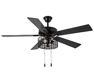 RIVER OF GOODS 52' 5-blade Led Matte Black Ligh Ted Ceiling Fan - One-color