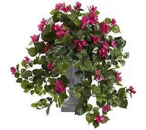 NEARLY NATURAL Bougainvillea Artificial Plant In Urn By - One-color