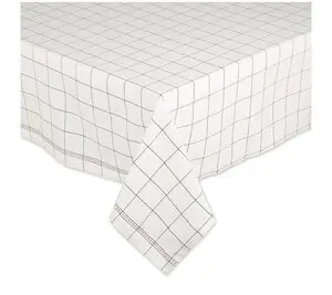 DESIGN IMPORTS 60' X 104' Kitchen Windowpane Ta Blecloth
