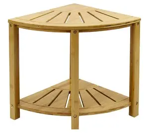 SORBUS Bamboo Corner Shower Bench - One-color