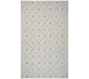 OX BAY TRADING CO. Ox Bay Minimal Diamonds Indoor/outdoor Sun Show Er Rug 5'x8 - One-color