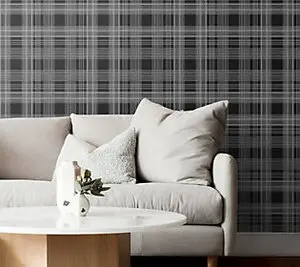STACY GARCIA Rad Plaid Peel-and-stick Wall Paper Roll - One-color