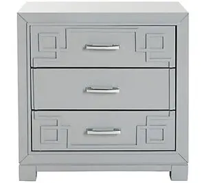 SAFAVIEH Raina Three Drawer Greek Key Night Sta Nd - One-color