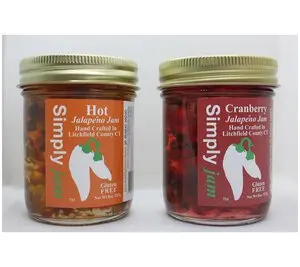 SIMPLY JAM 2 Pack Hot & Cranberry Hot Pepper Jam