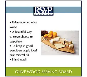 RSVP Olive Wood Serving Board