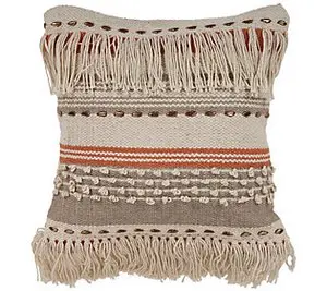 OX BAY TRADING CO. Ox Bay Trading & Supply Co. Pink And Beige Tren Dy Pillow - One-color