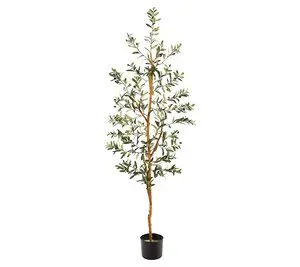 NEARLY NATURAL Olive Artificial Tree 4.5' By - One-color