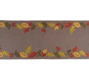 DESIGN IMPORTS 14' X 108' Shimmering Leaves Tab E Runner