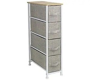 SORBUS Narrow Dresser Tower With 4 Drawers - One-color