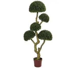 NEARLY NATURAL 5' Five-head Boxwood Artificial Tree Nearly Atural - One-color