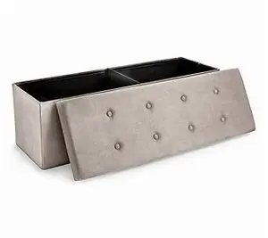 SORBUS Storage Bench Chest Ottoman W/cover Fa Ux Suede Large - One-color